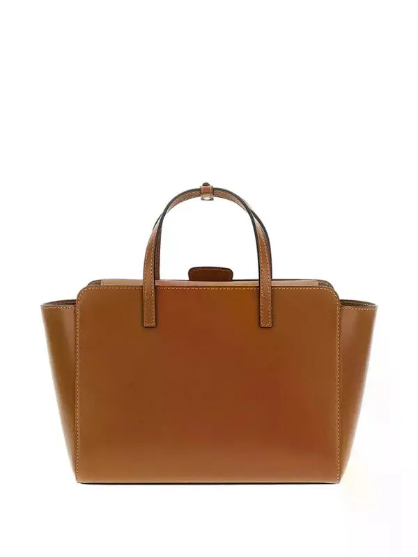 HIDESINS Top Handle Leather Tote - Brown