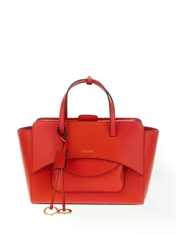 HIDESINS Top-handle Leather Tote Bag - Red