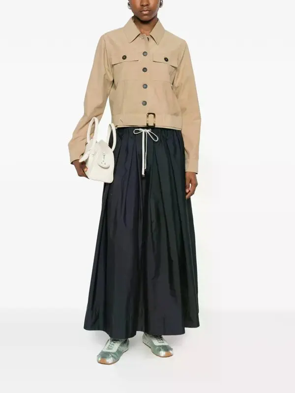 Max Mara Drawstring Maxi Skirt - Blue