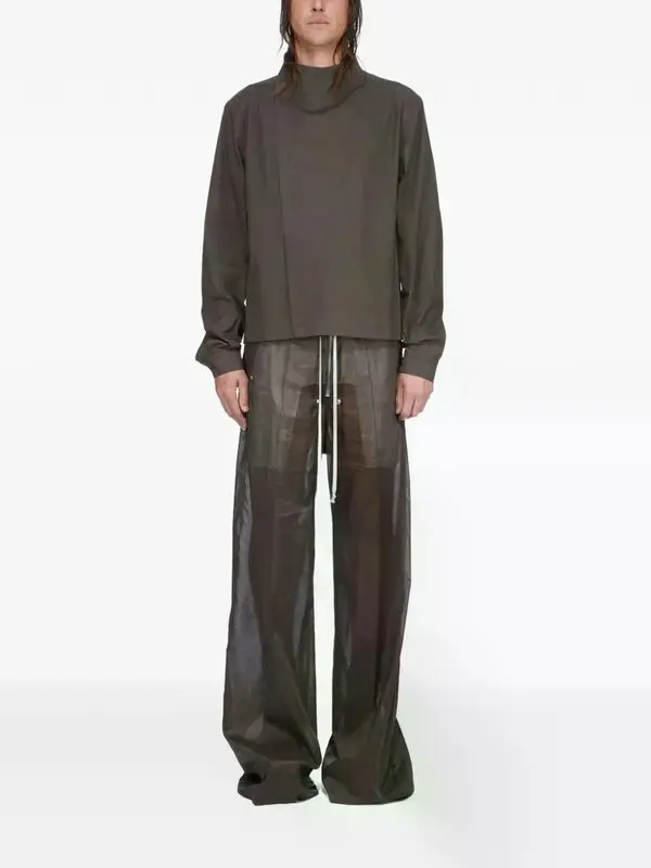 Rick Owens Buttoned Funnel-neck Jacket - Brown