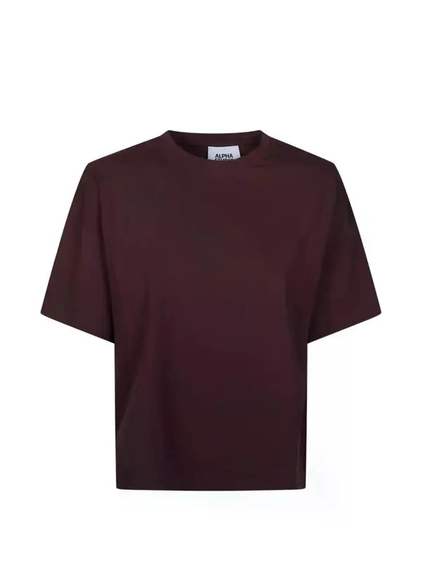 Alpha Studio Boxy Cotton T-shirt - Red
