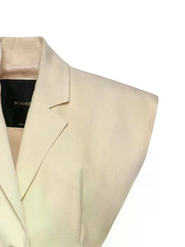 Pinko Sleeveless Rustic-effect Jacket - Neutrals