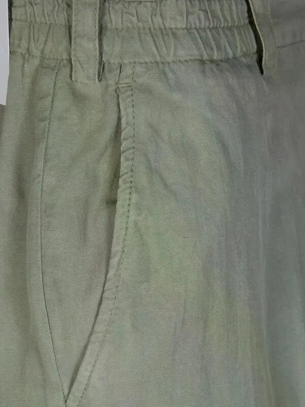 PT TORINO Pleated Cotton Trousers - Green