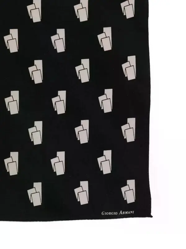Giorgio Armani 2000s Geometric Silk Handkerchief