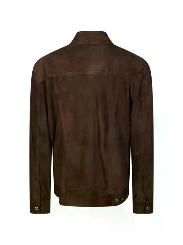 DEPARTMENT 5 Buttoned Suede Jacket - Brown