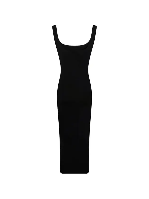 ENTIRE STUDIOS Square-neck Midi Dress - Black