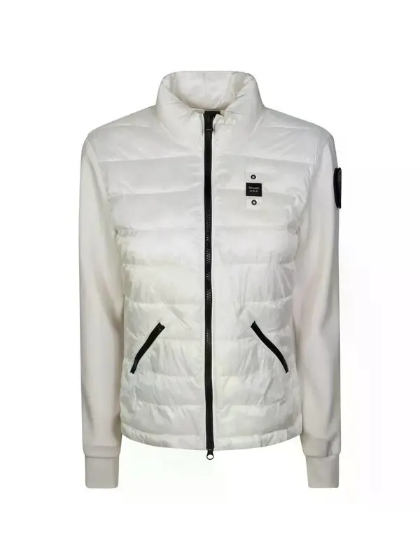 BLAUER. Biker Zip-up Quilted Jacket - White