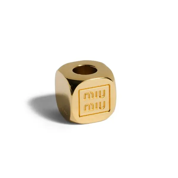 Miu Miu Enameled Metal Dice Charm - Red