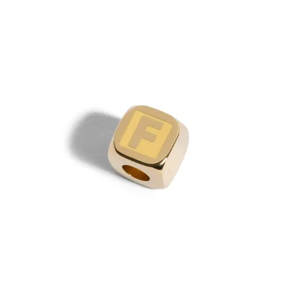 Miu Miu Enameled Metal Dice Charm - Vanilla