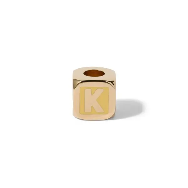 Miu Miu Enameled Metal Dice Charm - Vanilla
