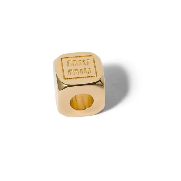 Miu Miu Enameled Metal Dice Charm - Red