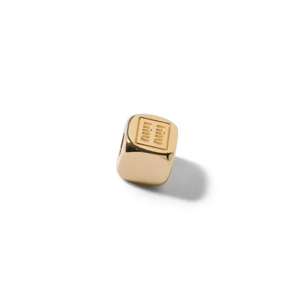 Miu Miu Enameled Metal Dice Charm - Periwinkle Blue
