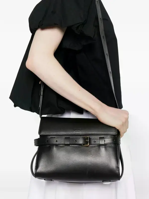 Moschino Buckle-strap Crossbody Bag - Black