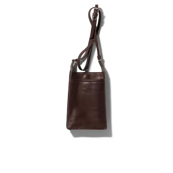 Miu Miu Nappa Leather Pouch - Sienna