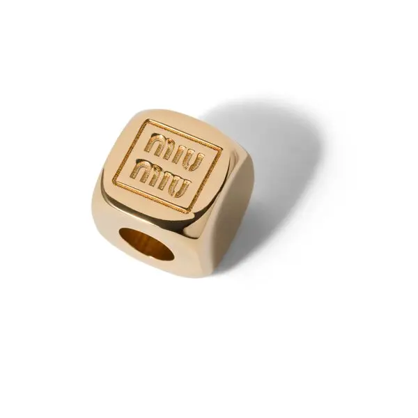 Miu Miu Enameled Metal Dice Charm - Red