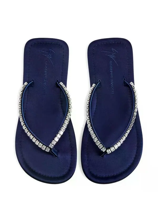GIUSEPPE ZANOTTI Hatsumomo Rhinestone Sandals - Blue