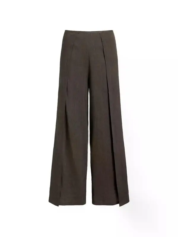 Proenza Schouler White Label Calla Pleated Palazzo Pants - Brown