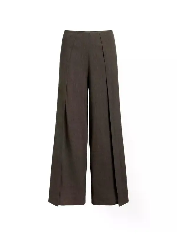 Proenza Schouler White Label Calla Pleated Palazzo Pants - Brown
