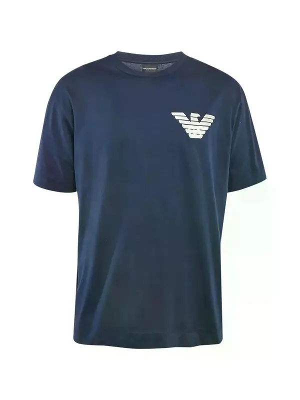 Emporio Armani Logo-appliqué T-shirt - Blue