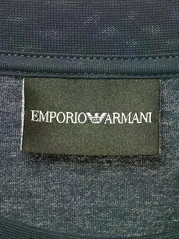 Emporio Armani Logo-appliqué T-shirt - Blue