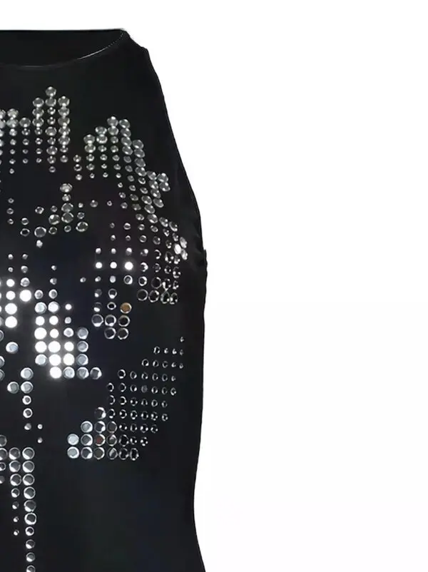David Koma Mirrored Flower Ruched Dress