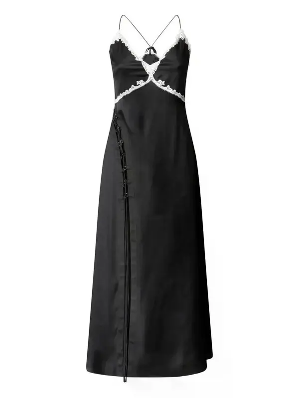 Pinko Long Dress With Lace Inserts