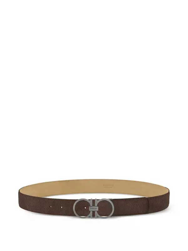 FERRAGAMO Adjustable Gancini Belt - Brown