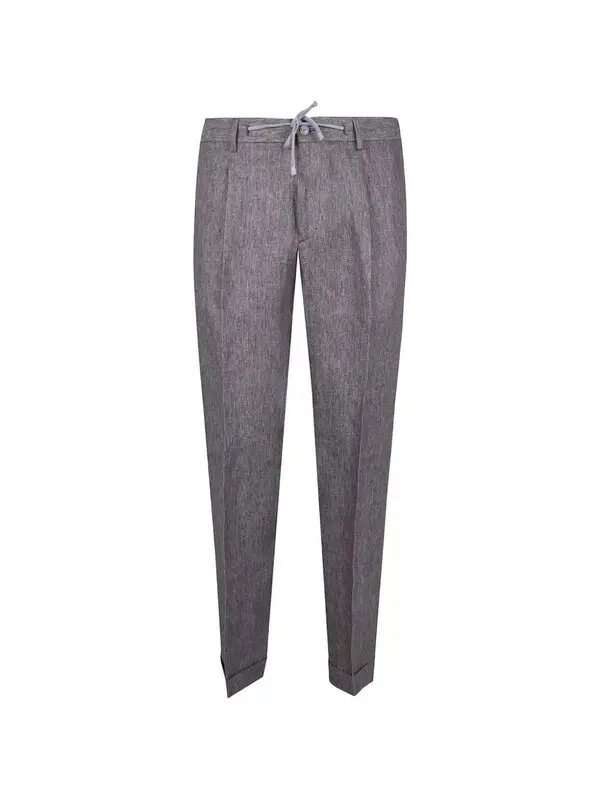 BARBA NAPOLI Drawstring Pleated Trousers