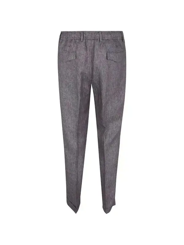 BARBA NAPOLI Drawstring Pleated Trousers