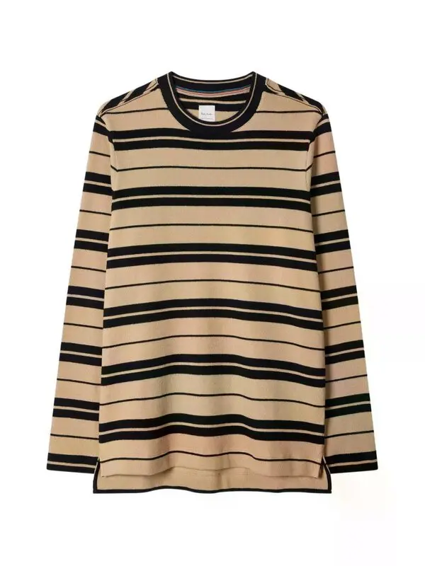 Paul Smith Striped Long-sleeve Cotton T-shirt - Neutrals
