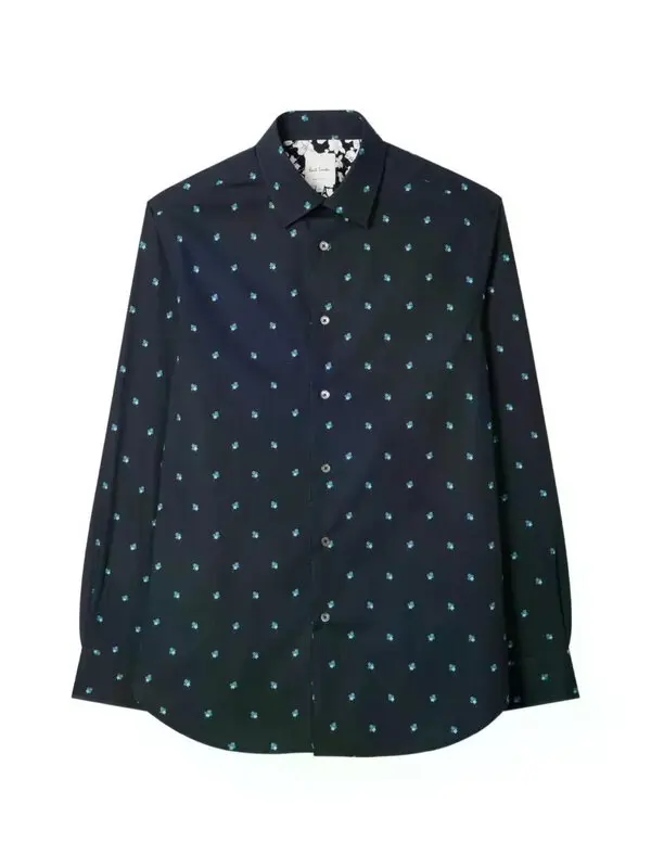 Paul Smith Tailored-fit 'ditsy Flower' Cotton Shirt - Blue