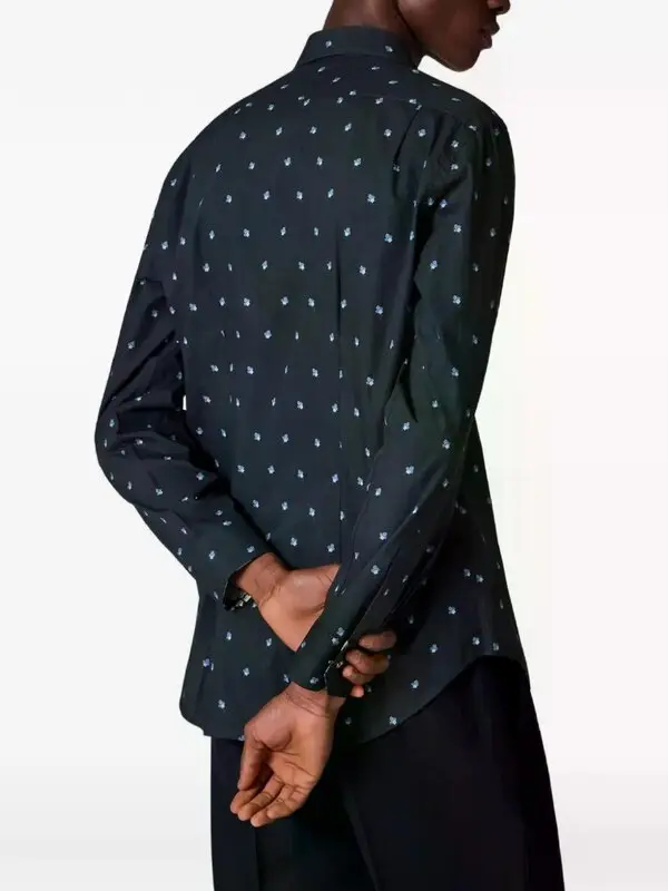 Paul Smith Tailored-fit 'ditsy Flower' Cotton Shirt - Blue