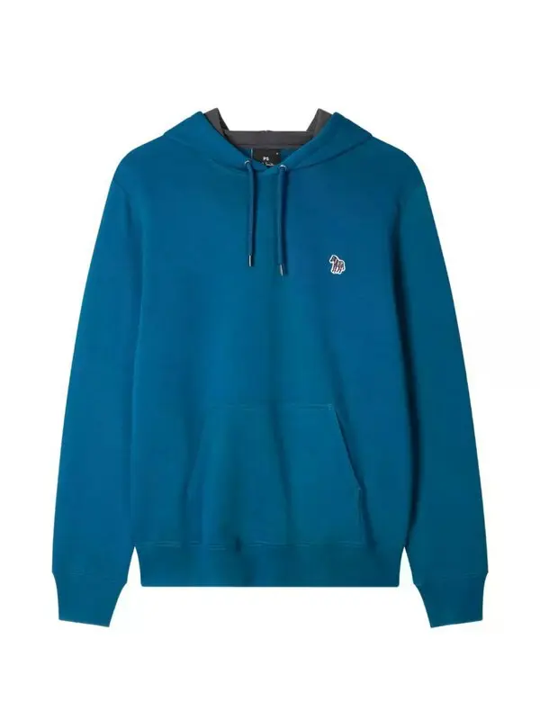Paul Smith Zebra-patch Hoodie - Blue