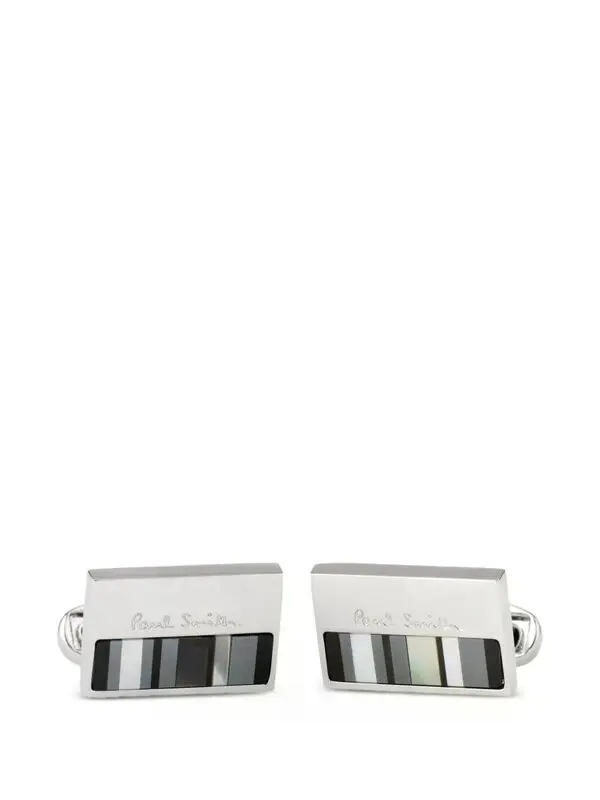 Paul Smith Logo-engraved Cufflink - Silver