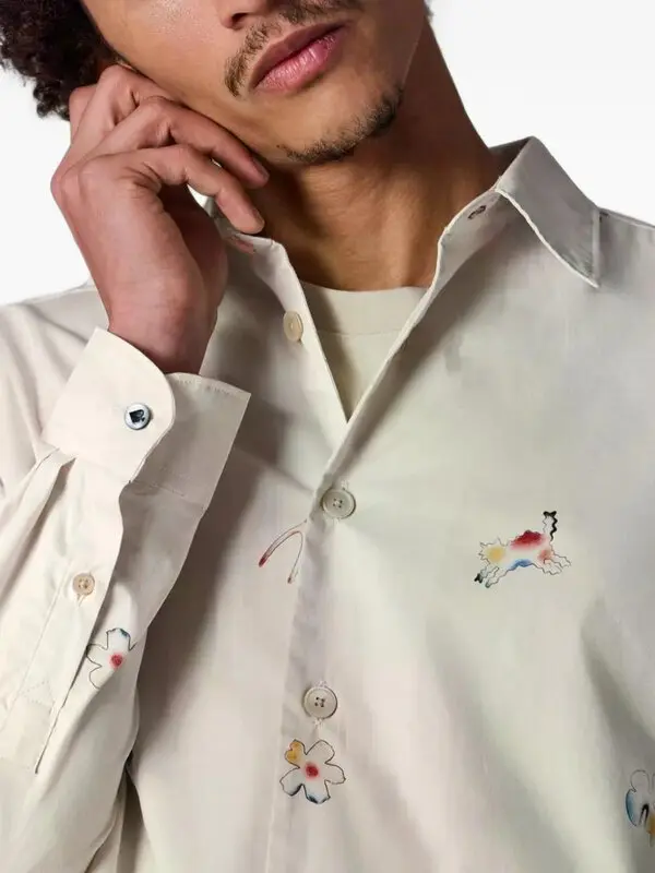 Paul Smith Cotton 'lucky Charm' Print Shirt