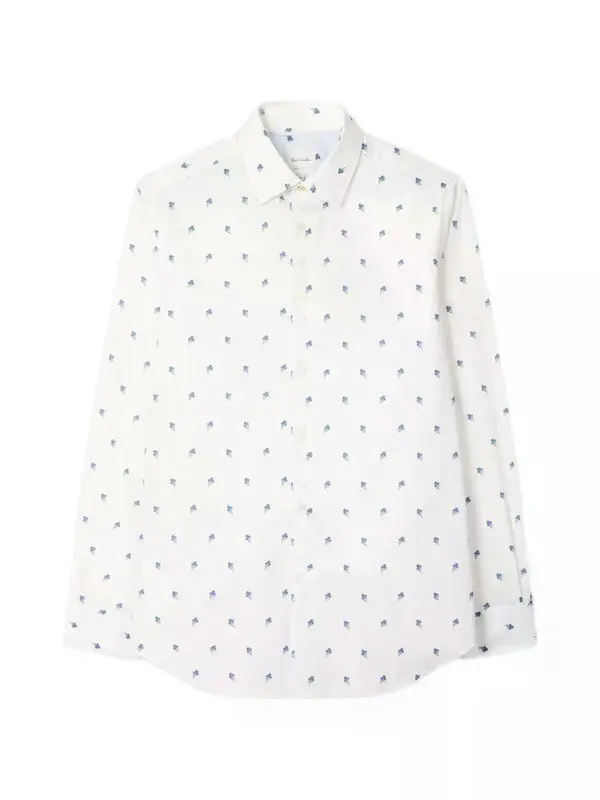 Paul Smith Tailored-fit 'ditsy Flower' Cotton Shirt - White
