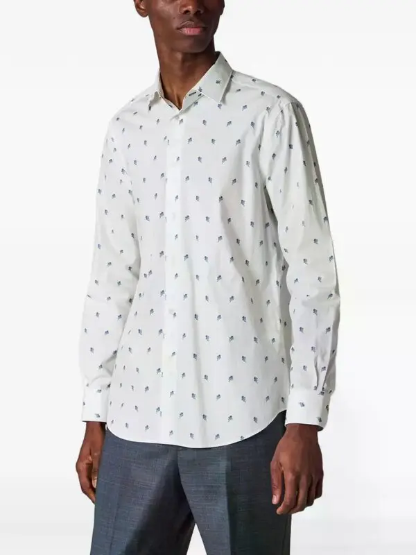 Paul Smith Tailored-fit 'ditsy Flower' Cotton Shirt - White