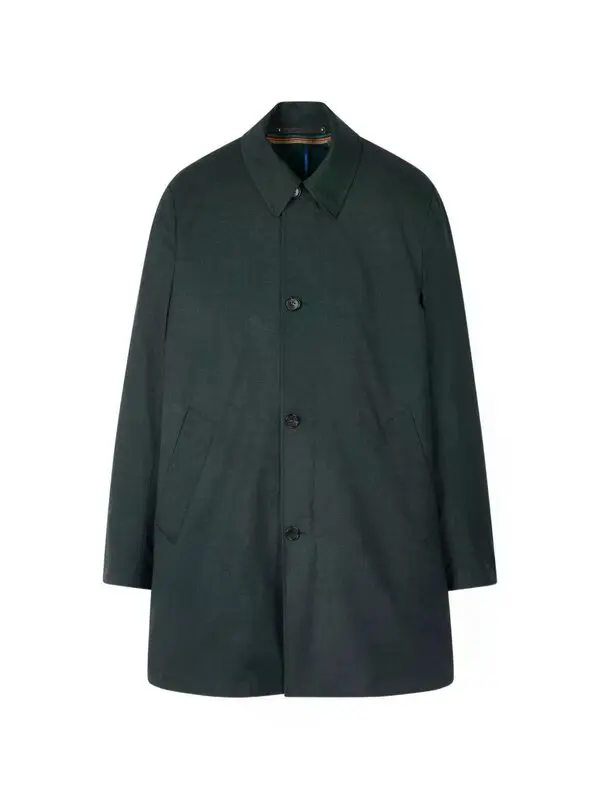 Paul Smith Button Pocket Wool Coat - Green