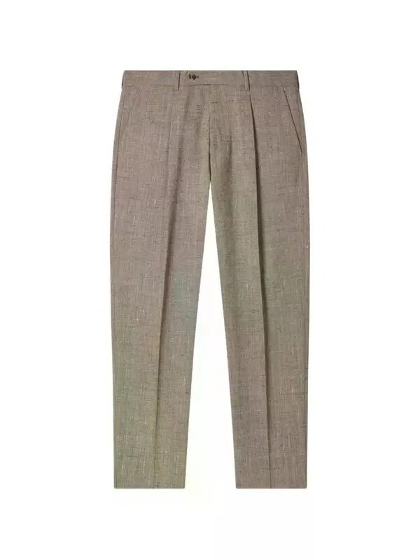 Paul Smith Tapered Trousers With Pleated Pocket - Neutrals