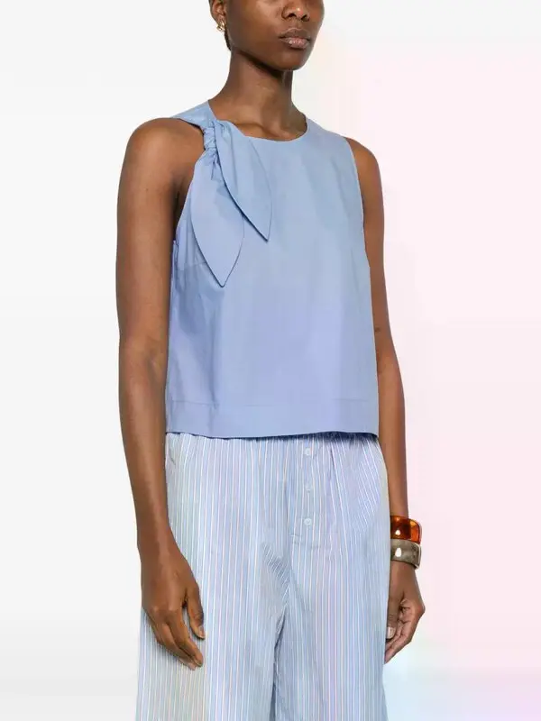 NIU Bow-detail Sleeveless Blouse