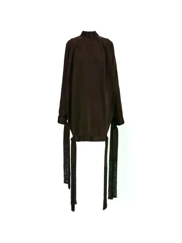 FERRAGAMO Satin Mini Dress - Brown