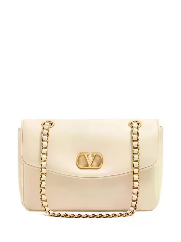 Valentino Garavani Djuna Medium Chain Bag In Nappa Leather - Neutrals