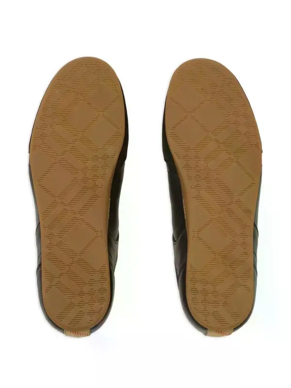 Burberry Leather Knight Runner Sneakers - Brown