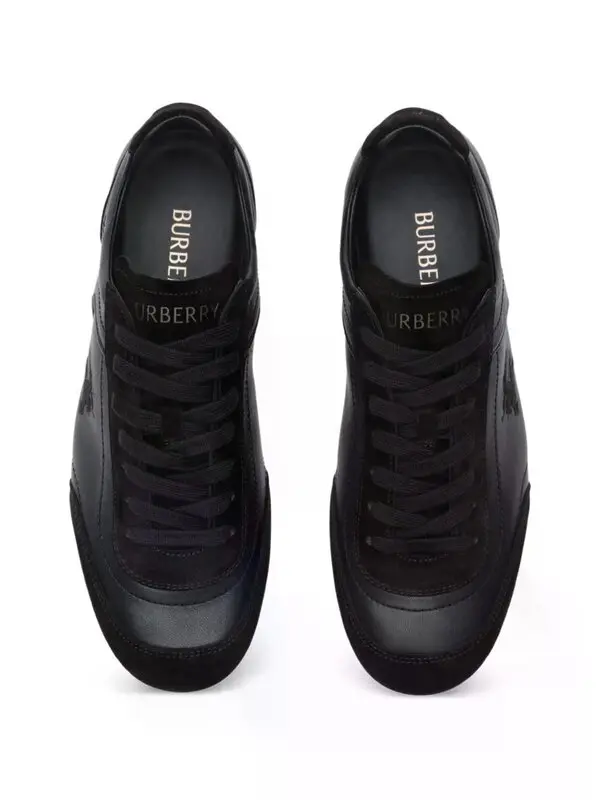 Burberry Leather Knight Runner Sneakers - Black