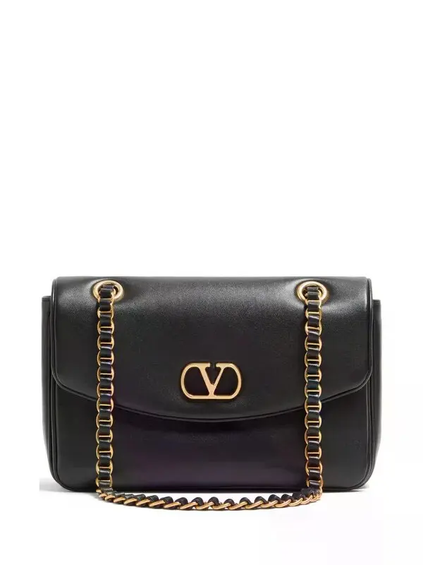 Valentino Garavani Djuna Medium Chain Bag In Nappa Leather - Black