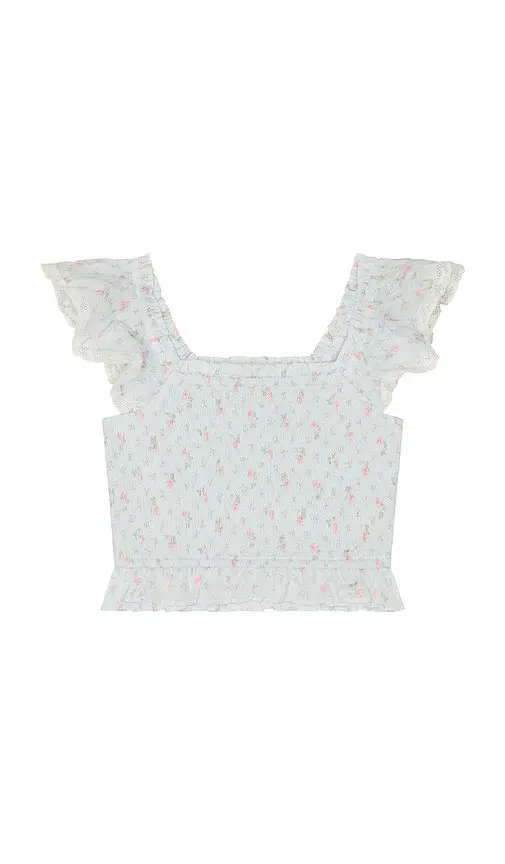 LoveShackFancy Tween Jeanna Top - Blue