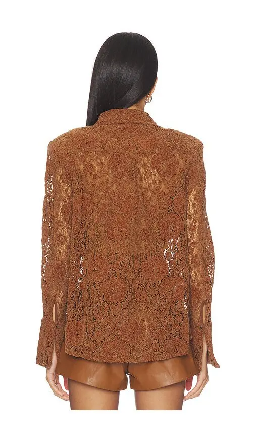 NONCHALANT LABEL Eliza Lace Shirt