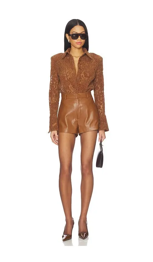 NONCHALANT LABEL Eliza Lace Shirt