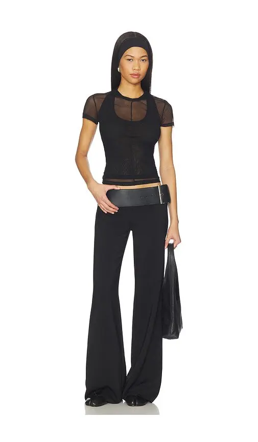 Helmut Lang Mesh Layered Top