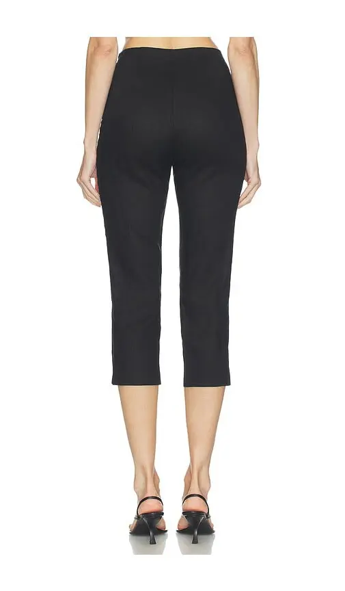 AEXAE Linen Capri Pant - Black